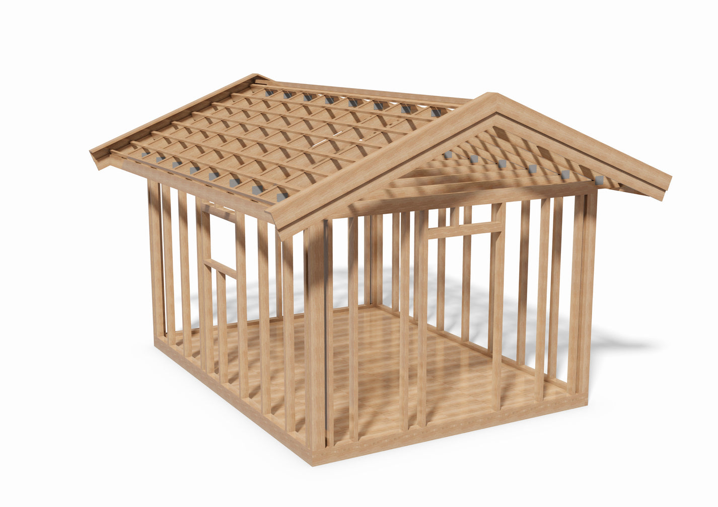 Tegning Bod 4800 x 3600 med takvinkel 22 – Byggenkelt